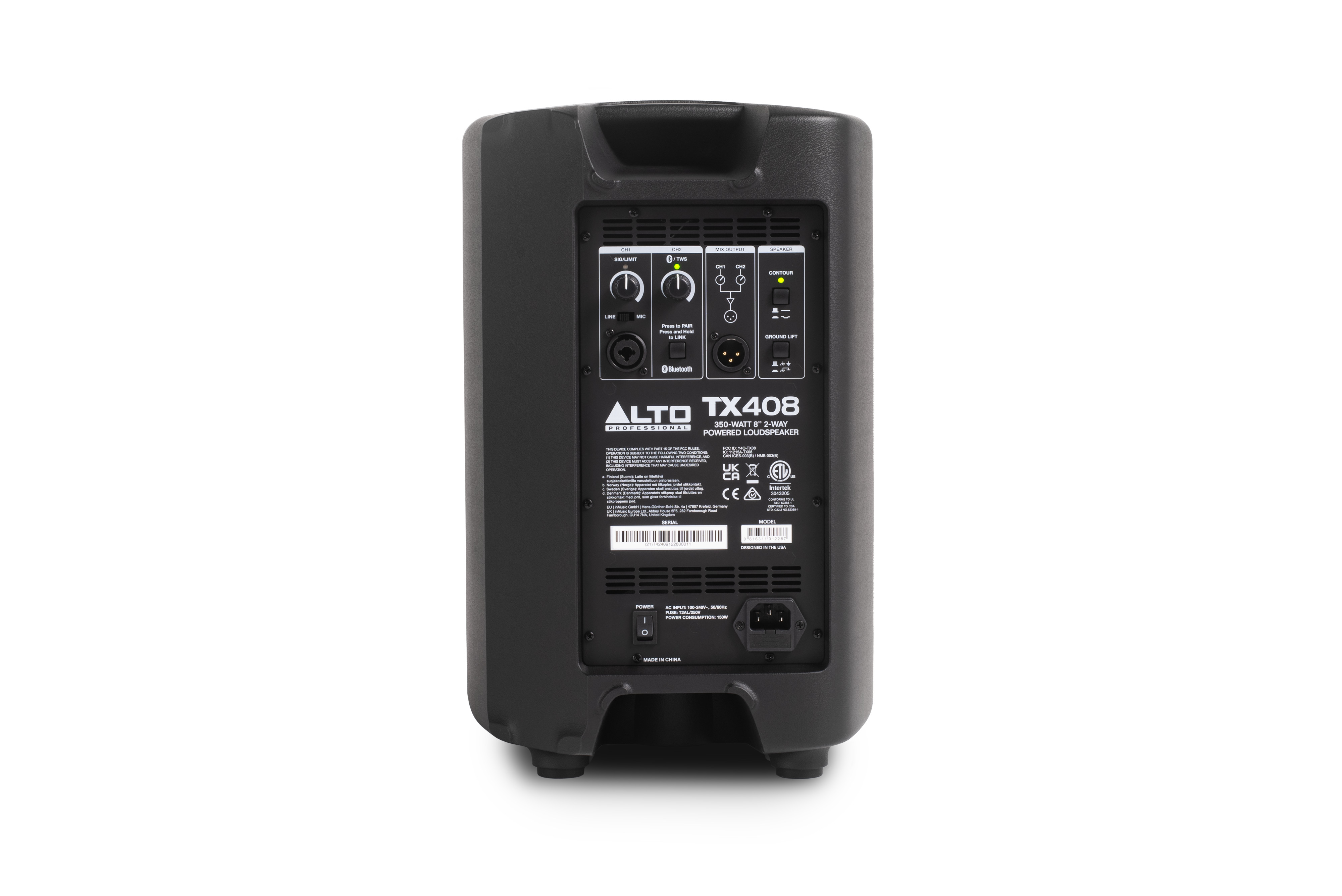 Alto TX408 350W 8-Inch Powered Loudspeaker w/ Bluetooth [TX408 ...
