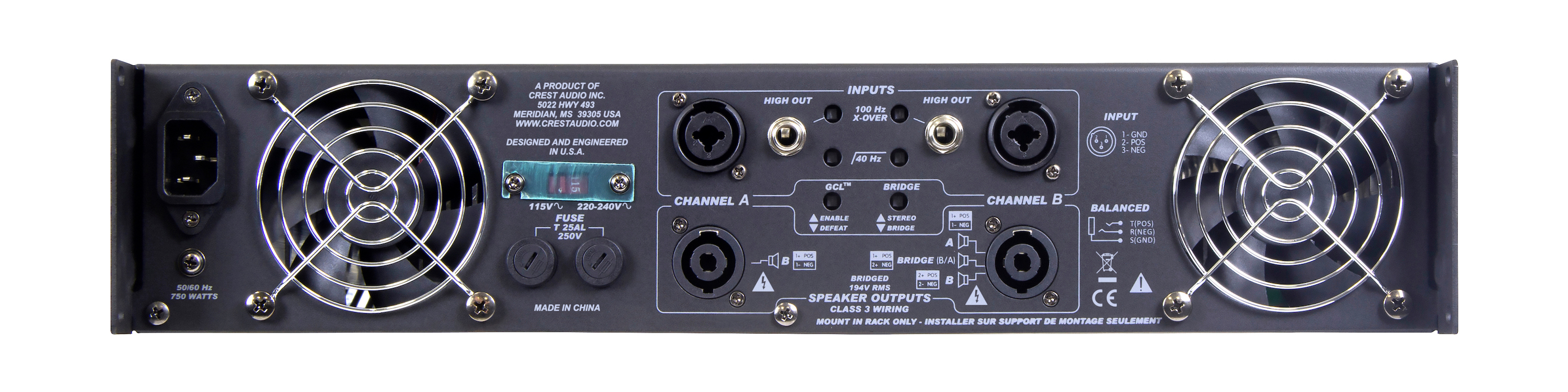 Crest Audio CPX 4 1600W Professional Power Amplifier [03620150 ...