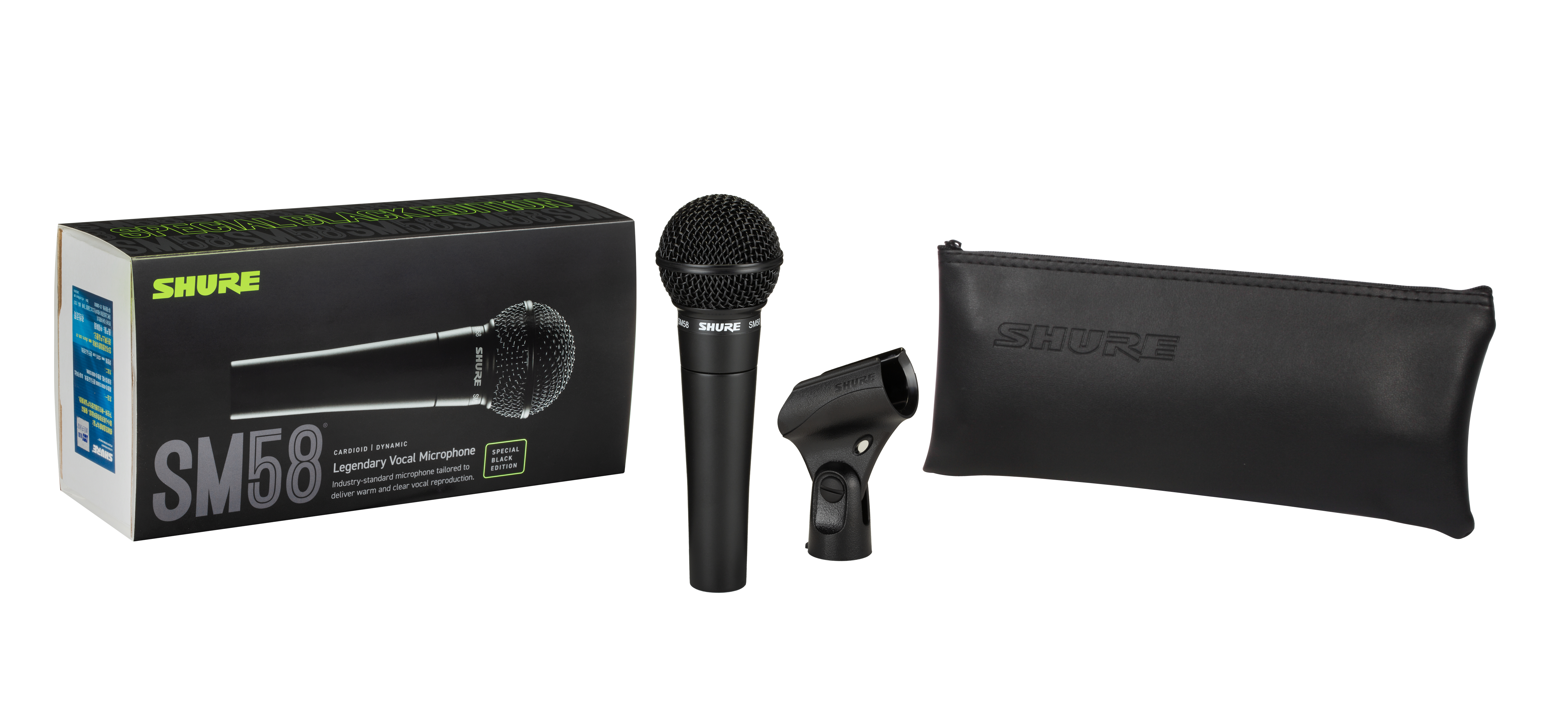 Shure SM58 Cardioid Dynamic Vocal Microphone - Special Edition Black ...